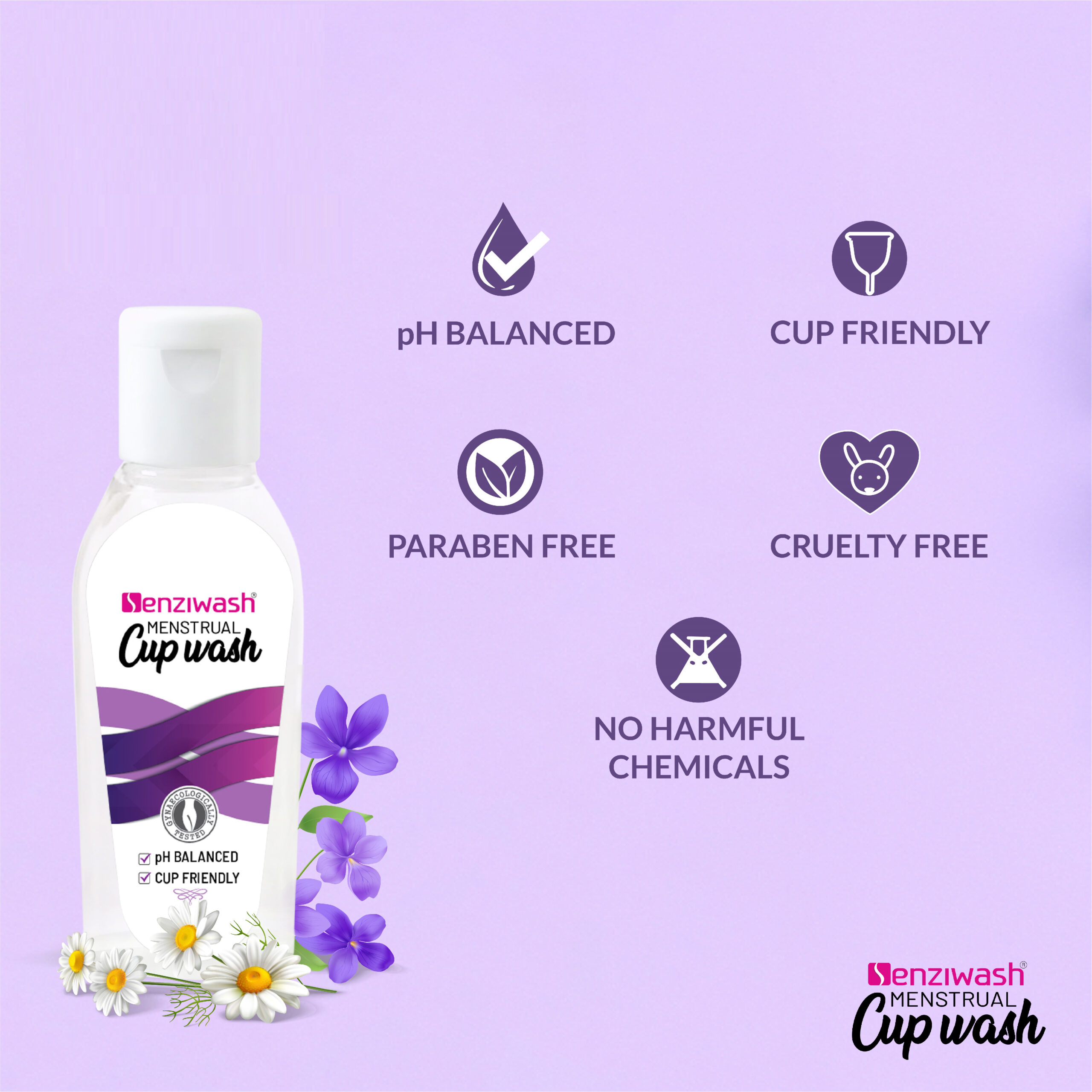 Senziwash Truecup Small Reusable Menstrual Cup & Cup Wash - Senziwash